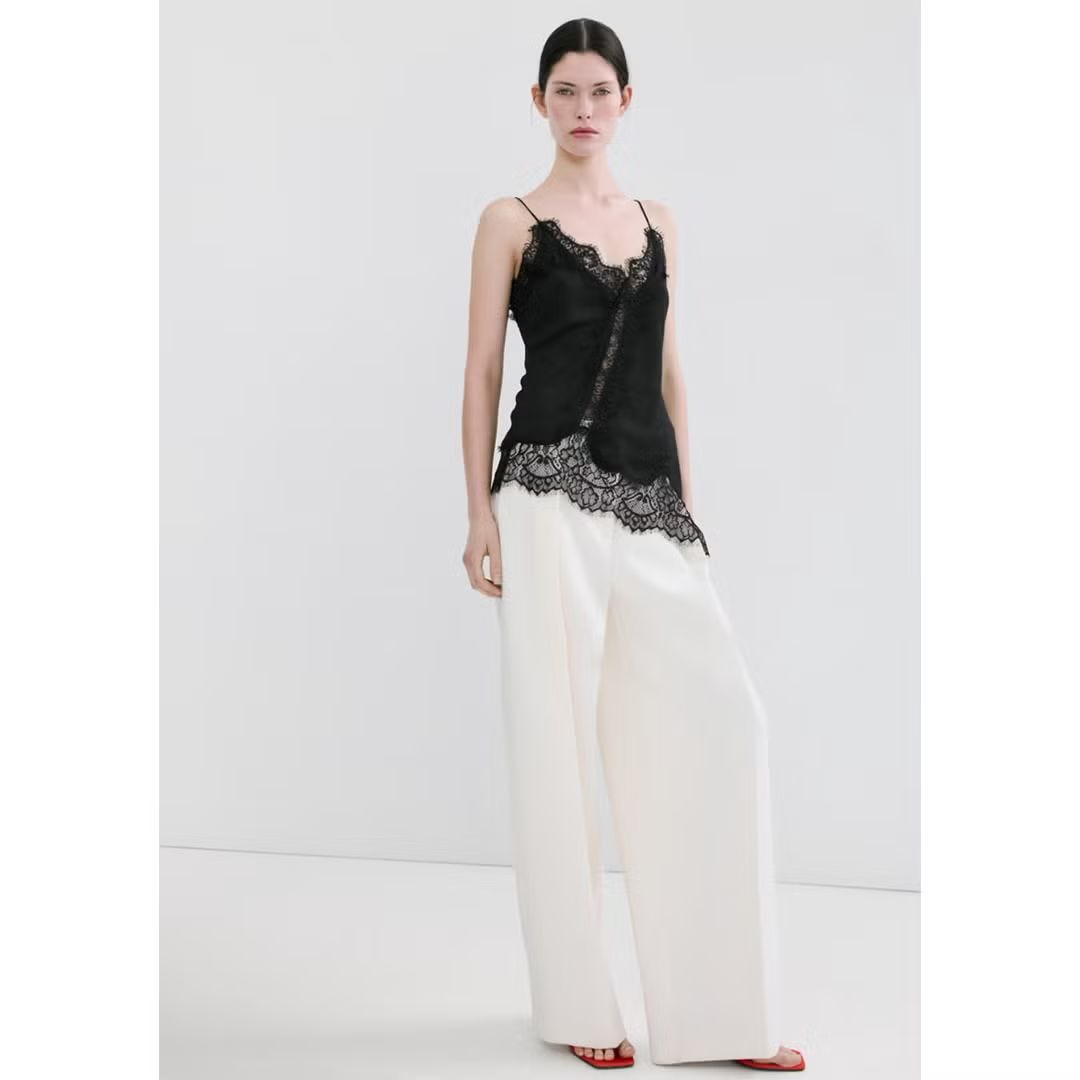 A lace-trim cami is an easy way to elevate basic tank tops, and this £ ...