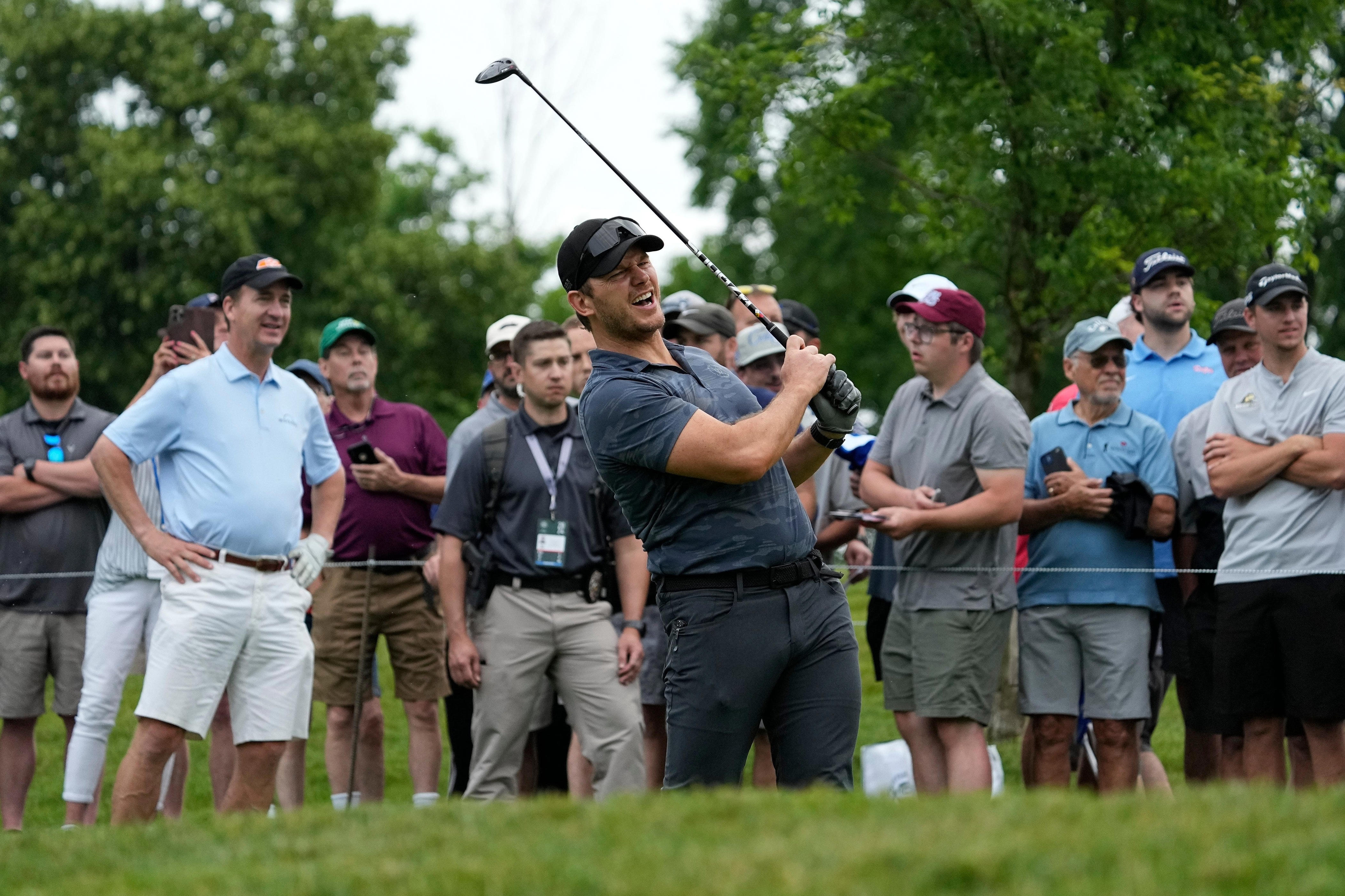 Chris Pratt, Rob Lowe join Peyton Manning at Memorial Tournament event