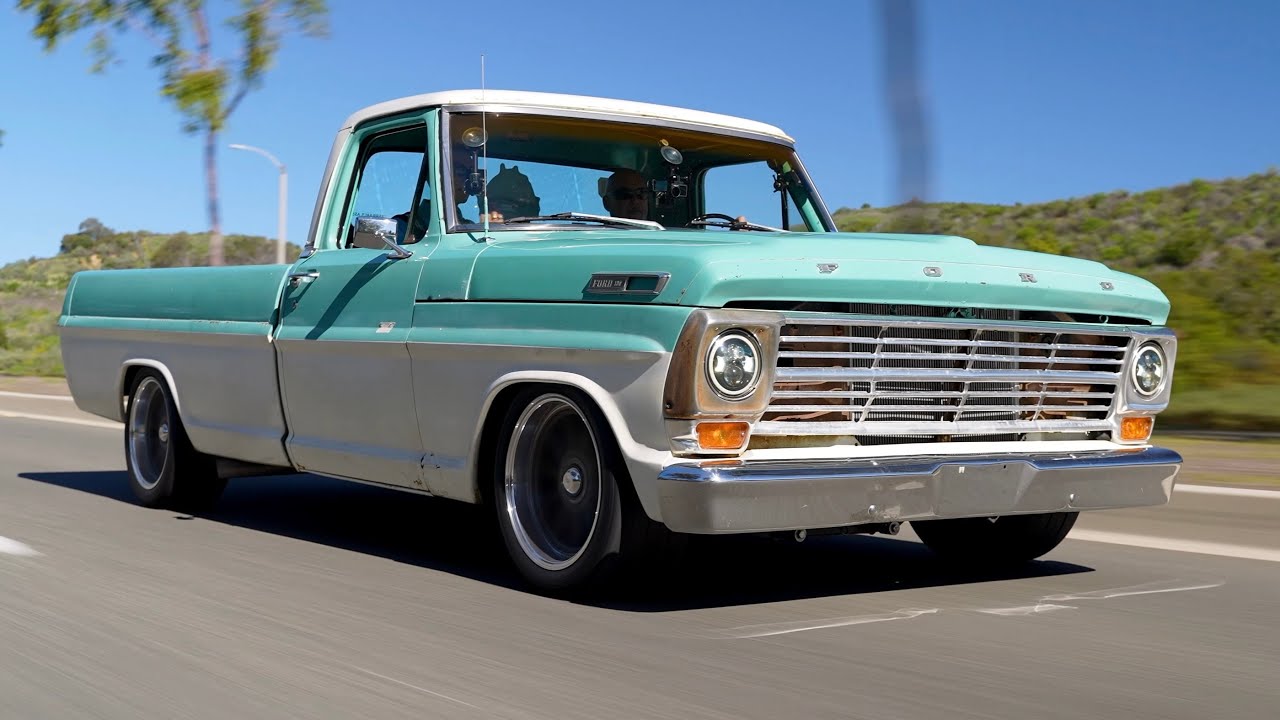 Old school 1968 Ford F100 keeps ripping hard in the streets