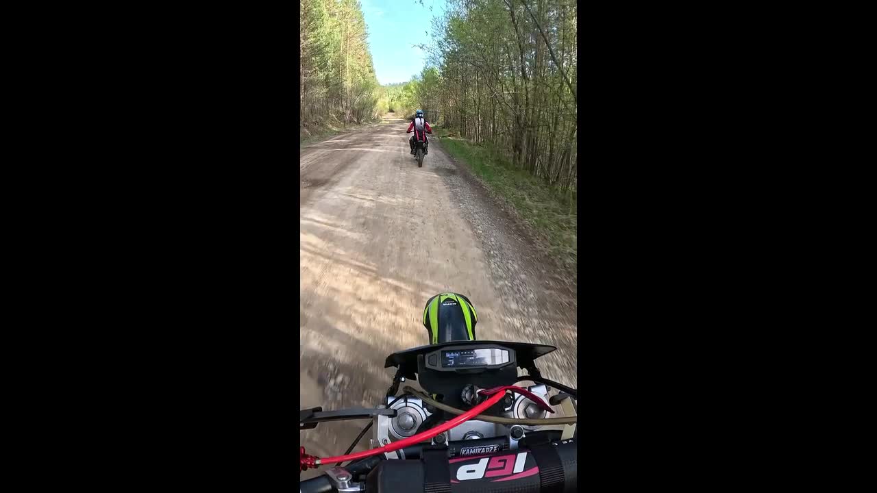 Motorcyclist falls after hitting muddy rut on forest road near Irkutsk ...