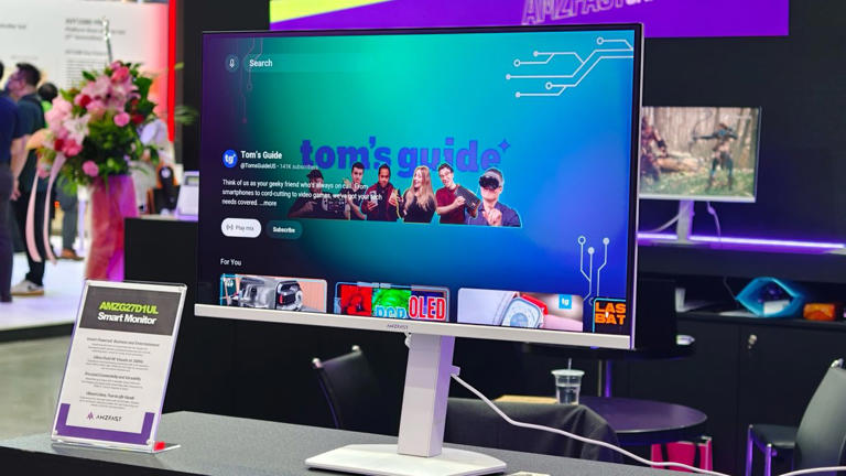 Forget a regular TV — I just tested a 160Hz monitor that has Google TV ...
