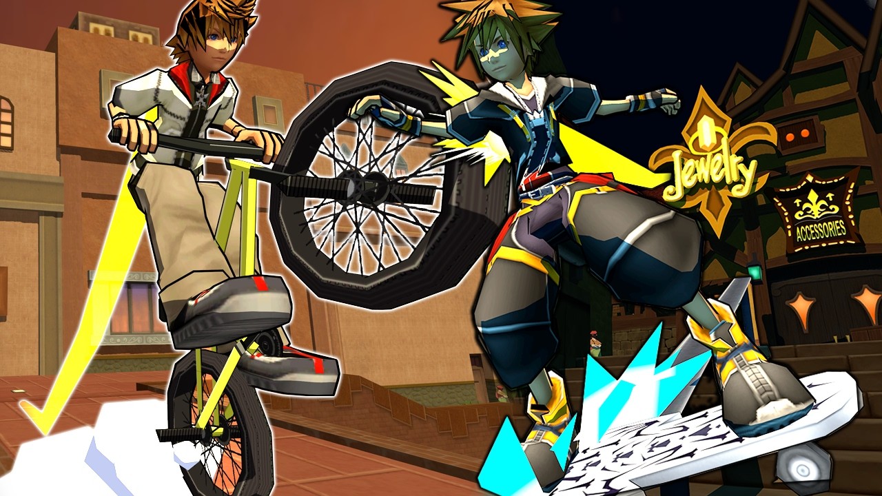Kingdom Hearts meets Tony Hawk with Bomb Rush Cyberfunk mod