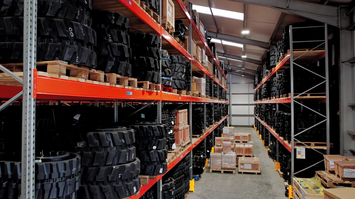 Inside the giant warehouse packed with heavy machine parts