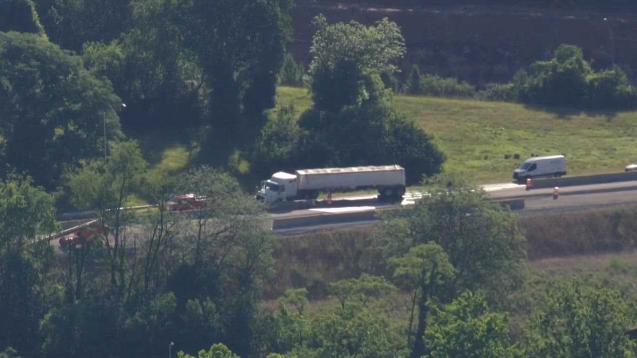 Ramp from I-264 to I-71 reopens after semi crash, spilled fluids