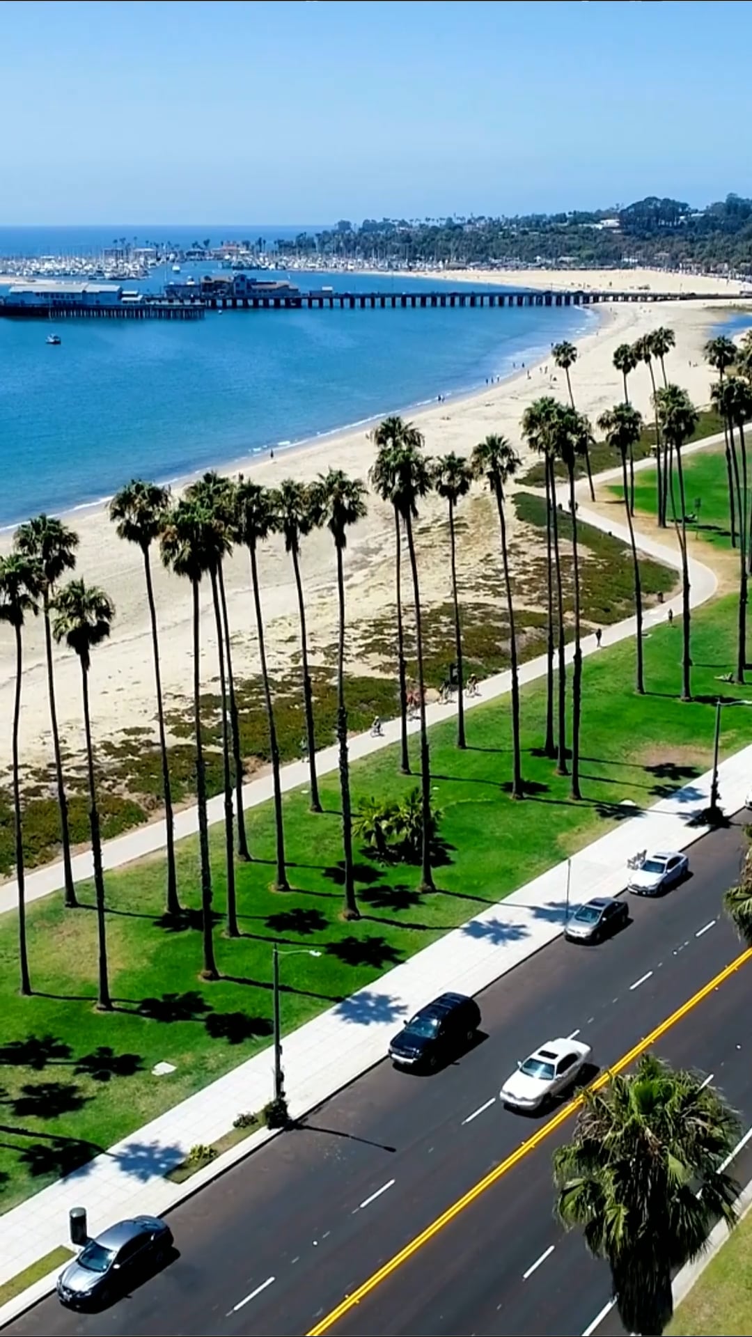 Drone flight along Santa Barbara's coastline: California's Riviera
