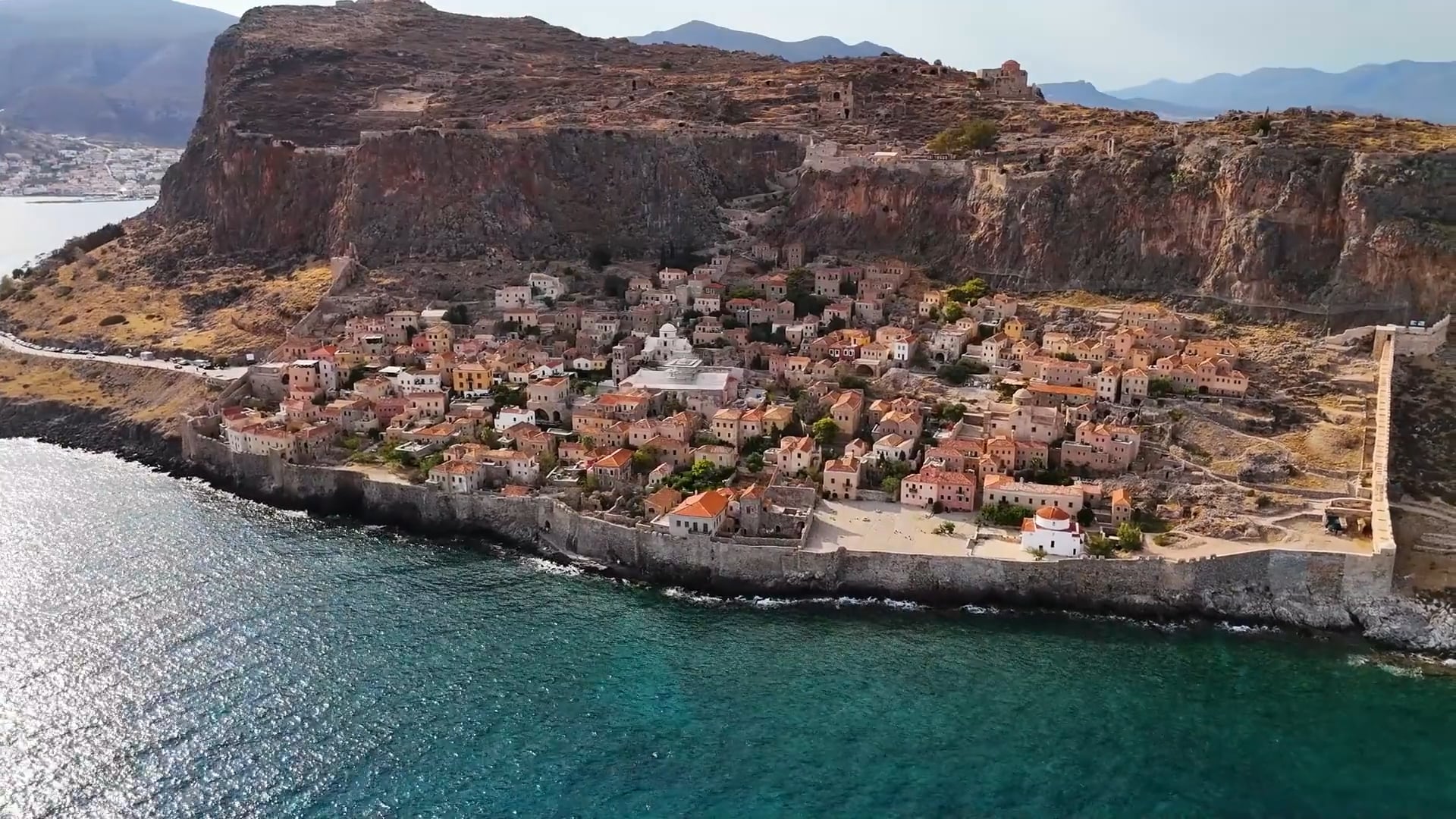Drone views of Monemvasia, Greece: The 'Gibraltar of the East' - Worldwide