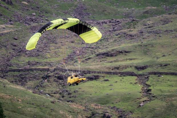 'Del Boy' Reliant Robin soars over Lakes fells in 19th year of charity ...