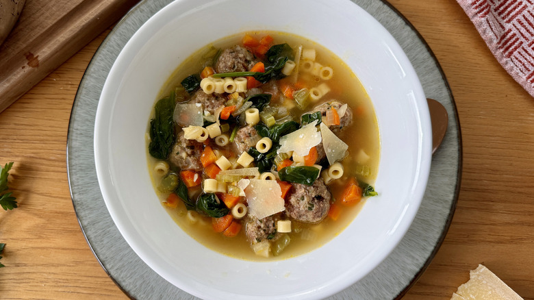 Italian wedding soup with mini meatballs recipe