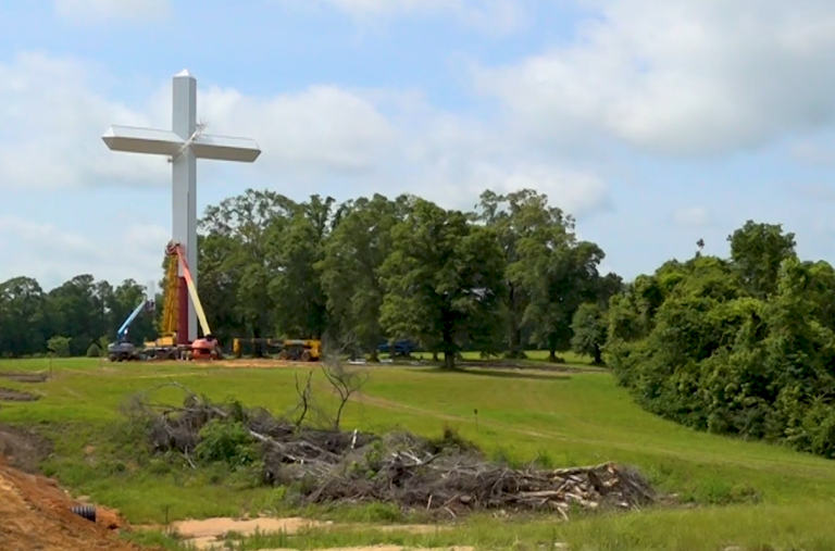 Group in Greene County work to raise 120-foot cross off Highway 98