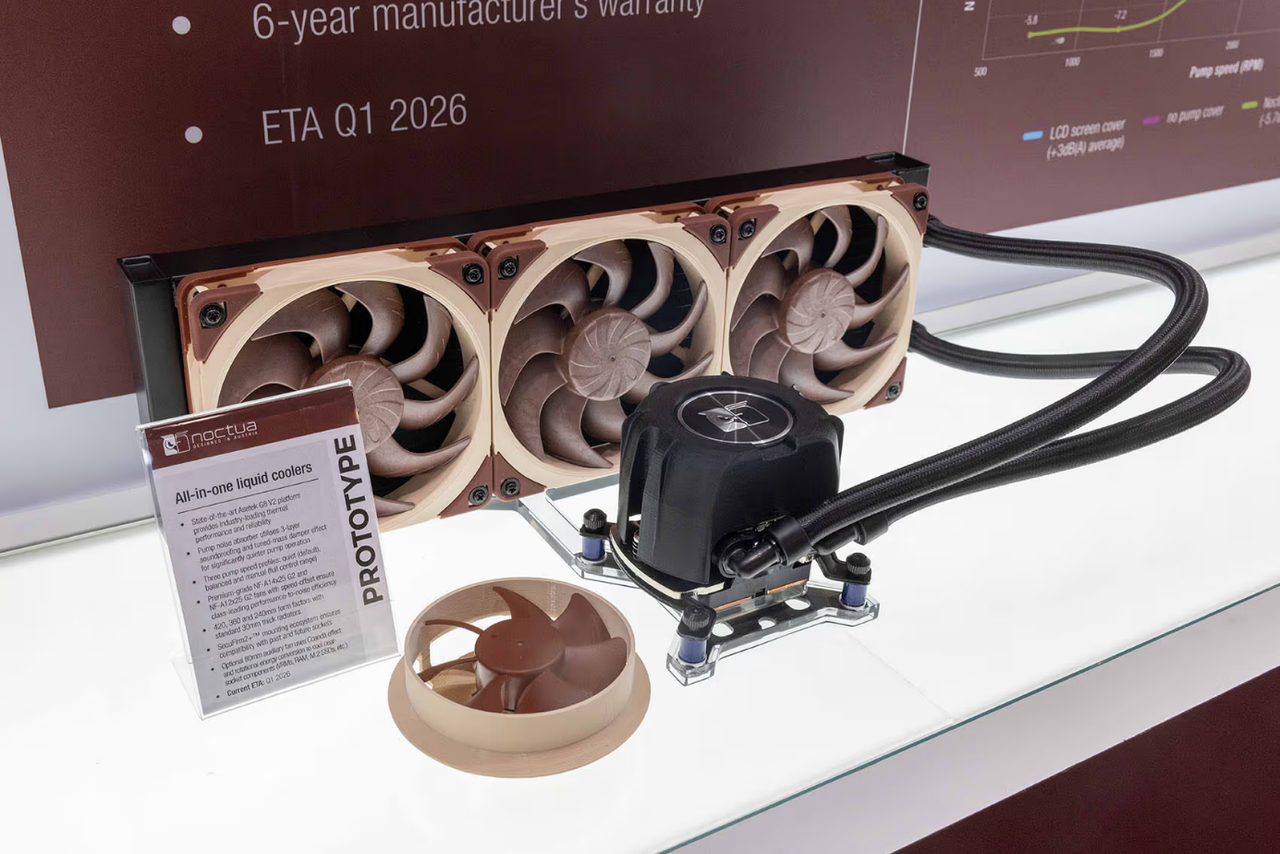 Noctua's first-ever AIO features a silenced Asetek Emma V2 pump and NF ...