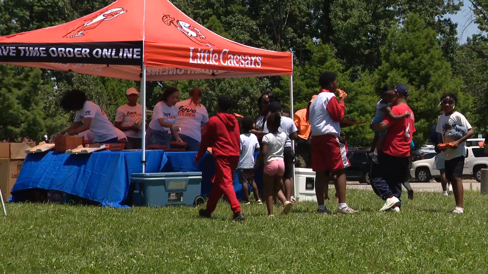 Little Caesars Love Kitchen stops in north St. Louis