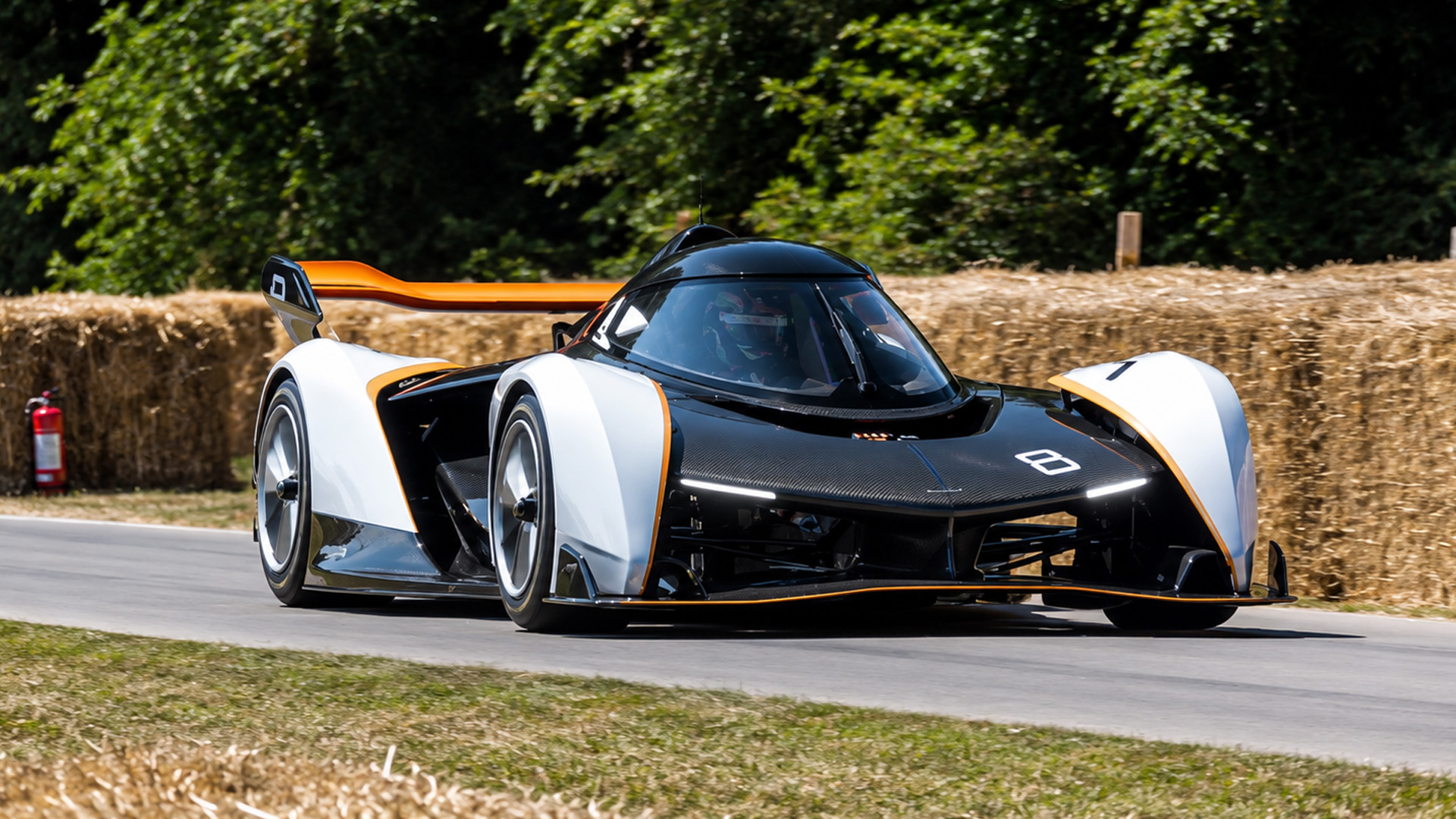 McLaren Solus GT revs at full throttle during Goodwood FOS
