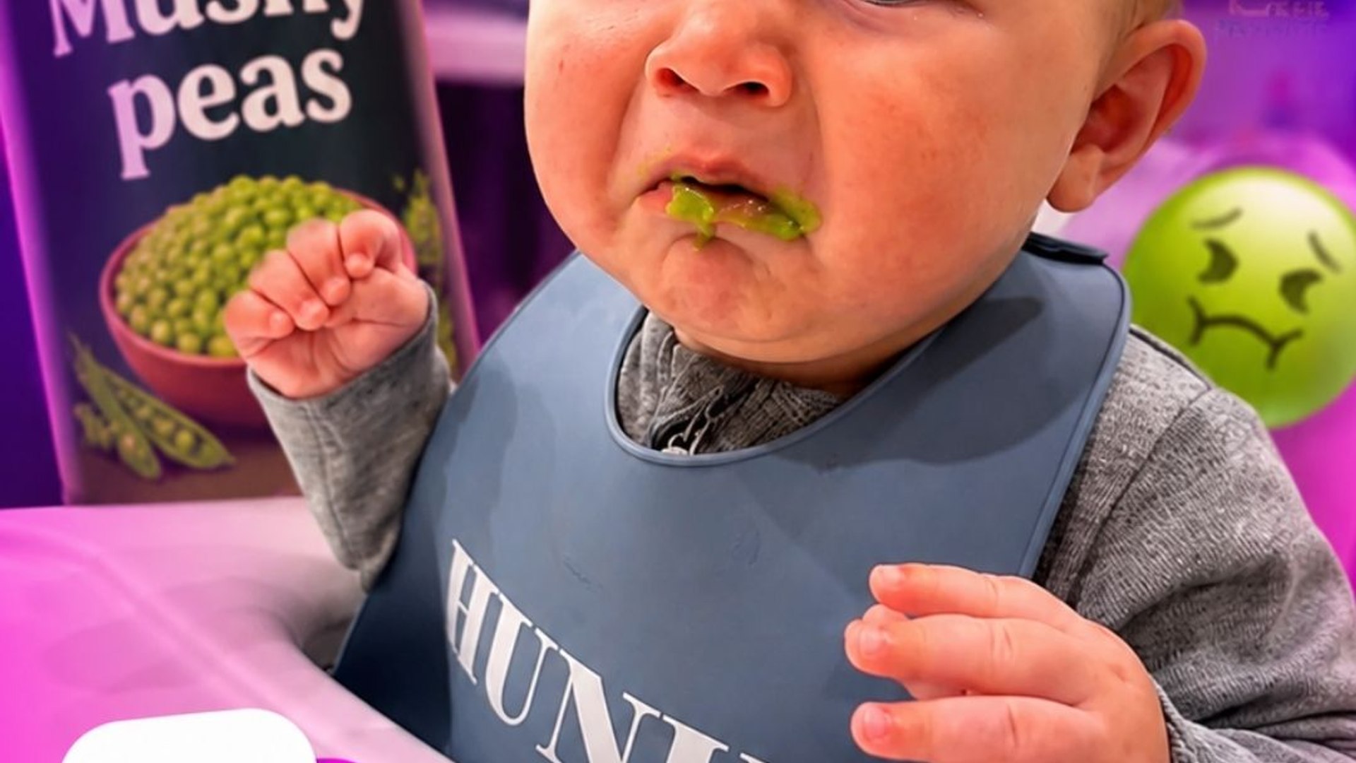 Unfiltered response to first taste of mushy peas