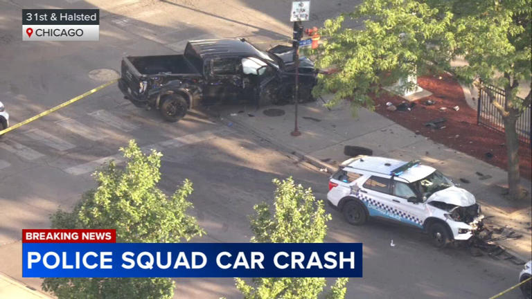 2 Chicago police officers hurt in Bridgeport crash involving squad car: CPD