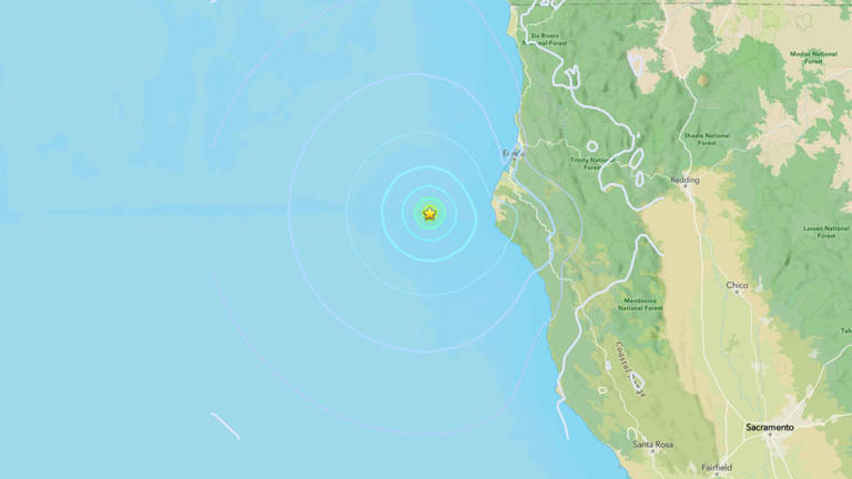 California north coast shaken by magnitude 5.1 earthquake near Eureka