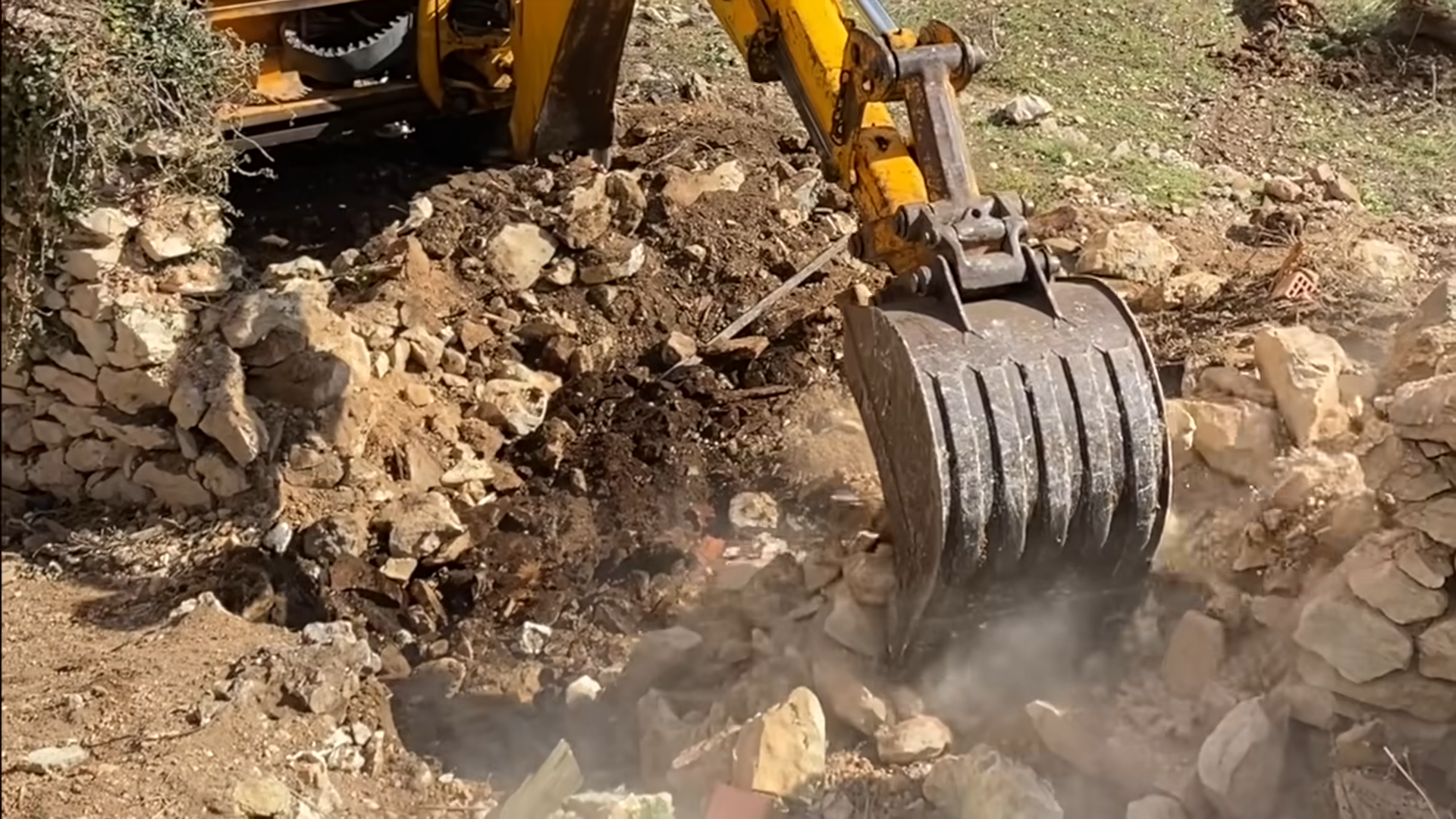 Clearing around the house & preparing the foundation