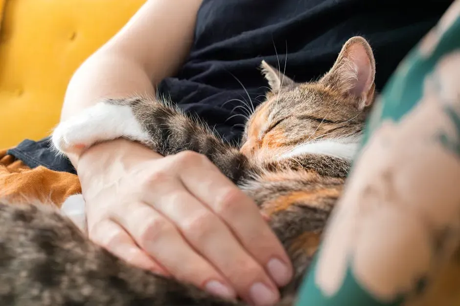 If your cat sleeps on you, here's what veterinarians say it means