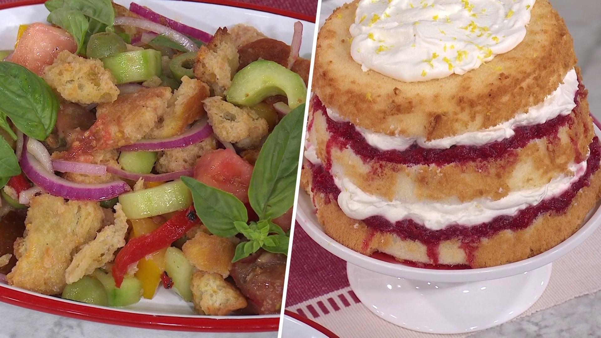 Roasted veggies, panzanella, strawberry cake: Get the recipes