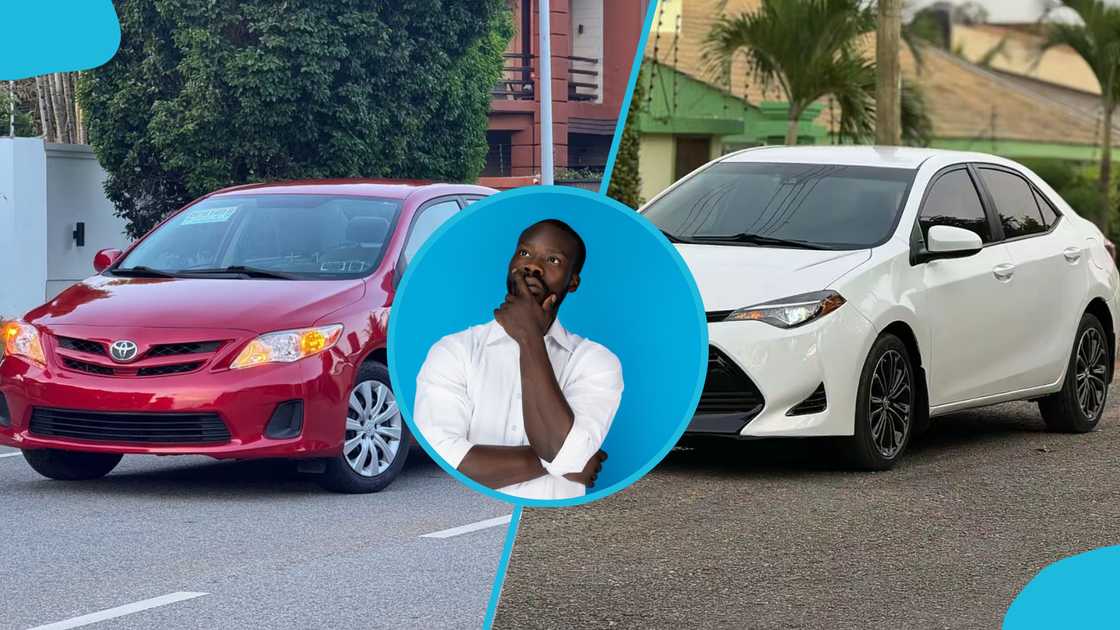Used vs brand-new Toyota Corolla prices in Ghana across different models