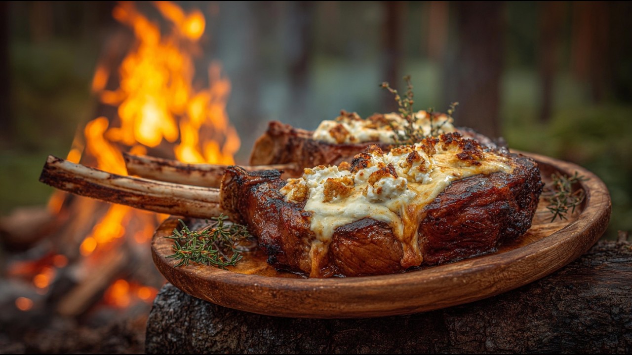 I cooked a giant tomahawk steak! 🥩🔥