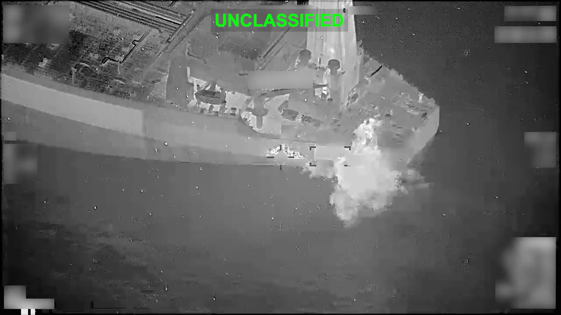 US strikes oil tanker trying to breach Iran blockade with Hellfire missile