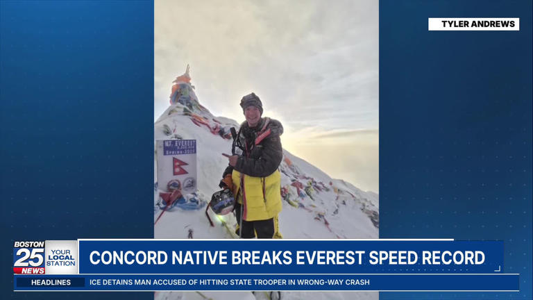 Mass. runner smashes 23-year Mount Everest record, reaches summit in ...