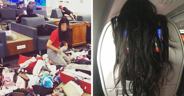 20 flight passengers displaying what terribly bad travel etiquette is