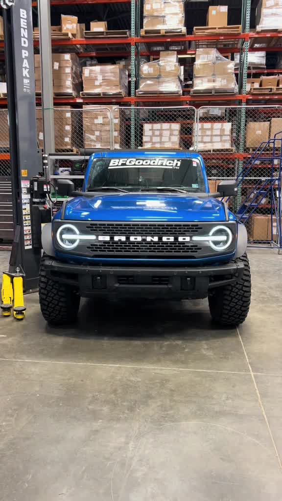 Illuminated emblems add character to the Bronco