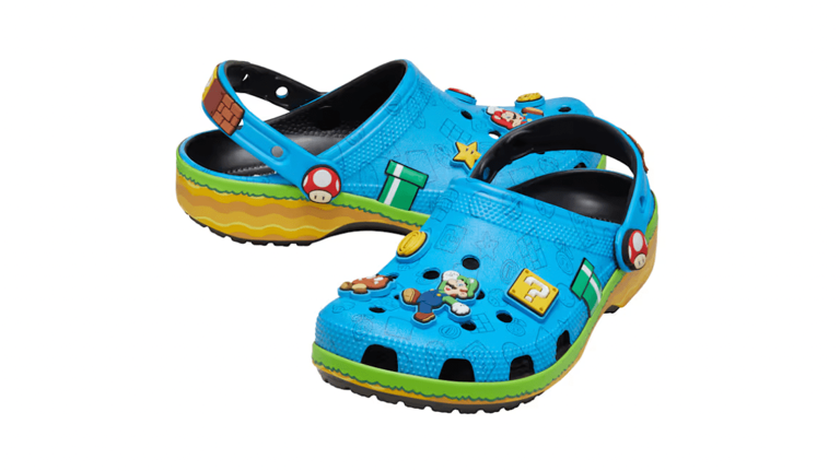 Super Mario Crocs based on Mario, Peach, Bowser, and Yoshi