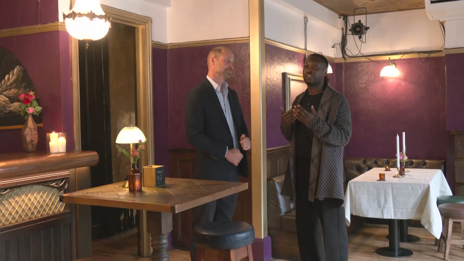 Prince William pulls pints during pub visit