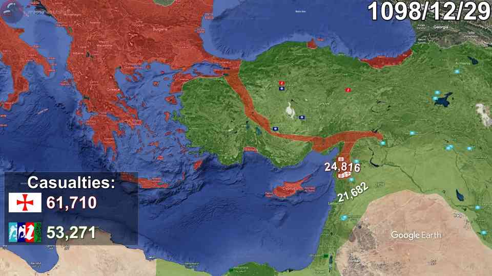 Google Earth makes the First Crusade feel far more dangerous than expected