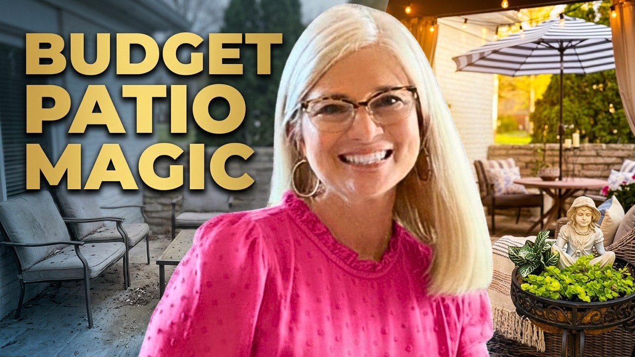 Patio makeover using 20 thrift finds | Budget outdoor refresh
