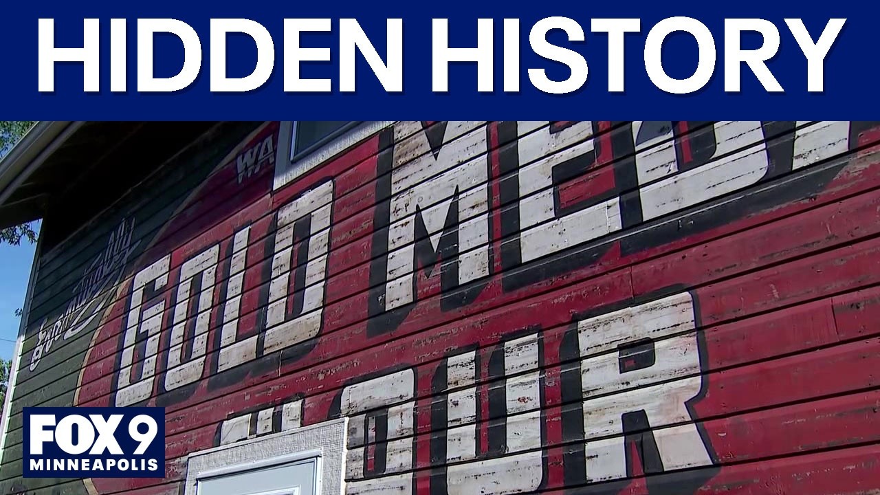 Vintage Gold Medal Flour sign restored on Minneapolis house