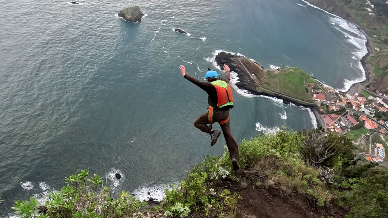 He jumped from a 1,312-foot cliff - and almost didn't open his parachute