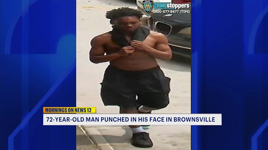 Man on the run after punching 72-year-old man in the face in Brownsville