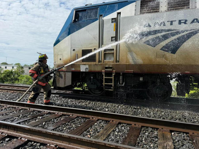 Photos: Amtrak train crashes into tractor-trailer in North Carolina