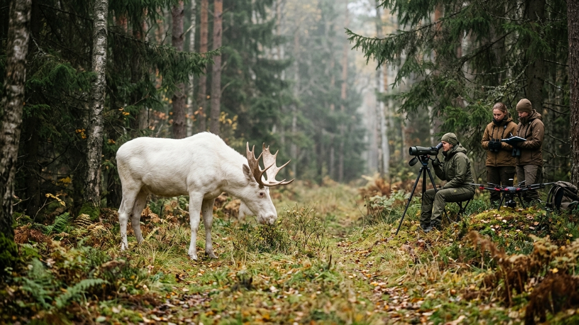 Unusual white or melanistic animal draws attention from wildlife experts