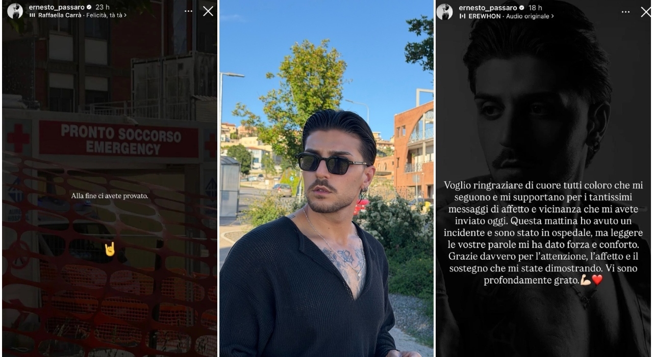 Ernesto Passaro finisce al pronto soccorso: «Ho avuto un incidente ...