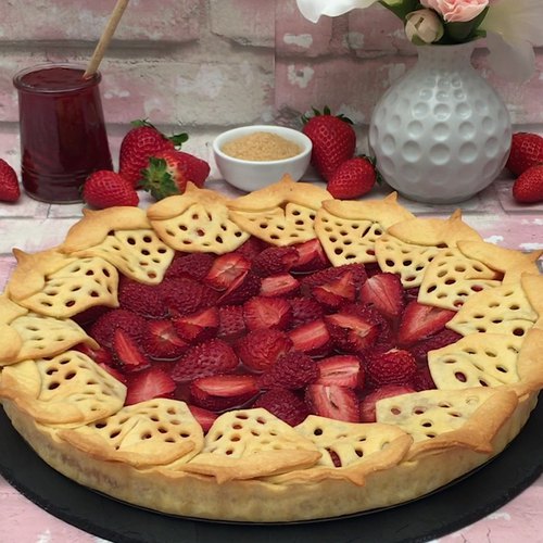 Adorable strawberry pie