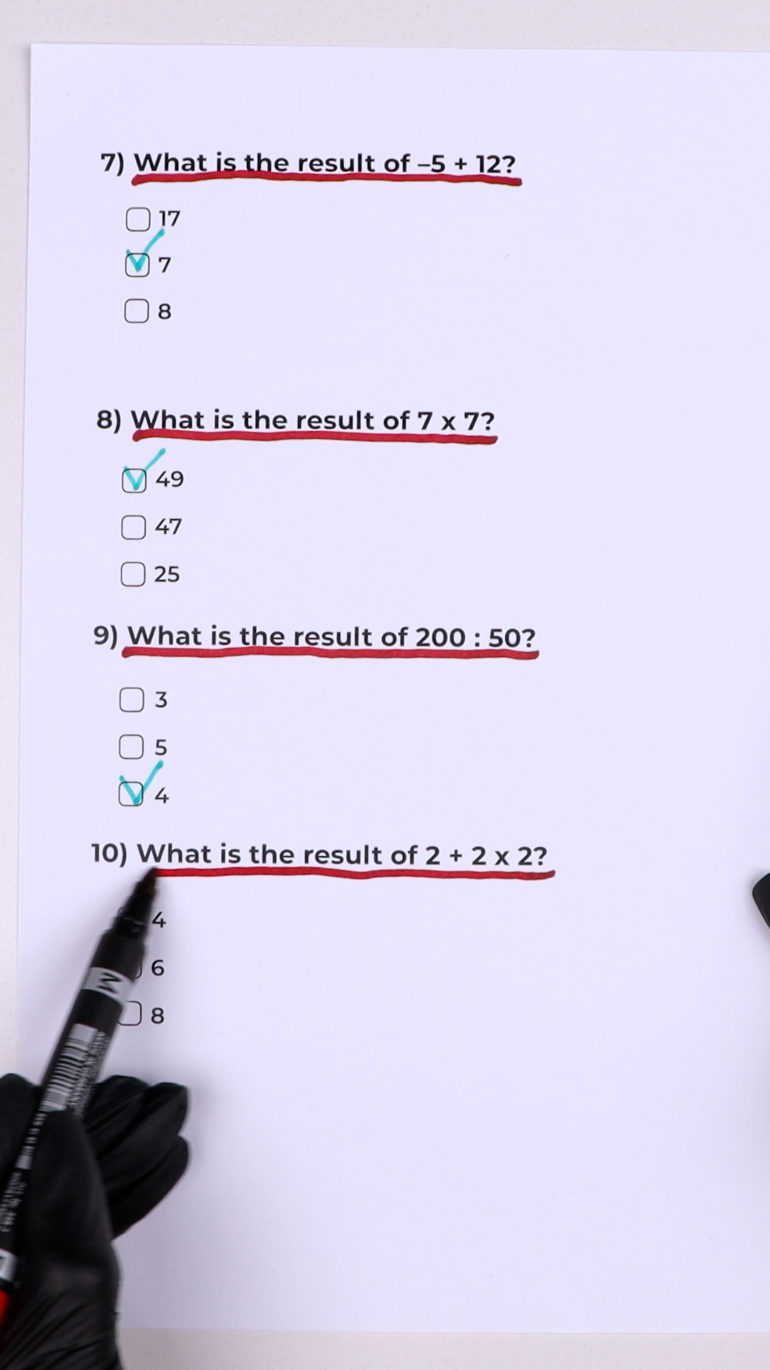 Test your math skills with this quiz
