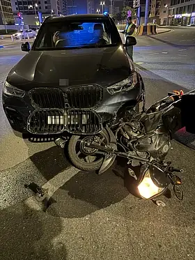 Dubai biker seriously injured in collision while driving against traffic
