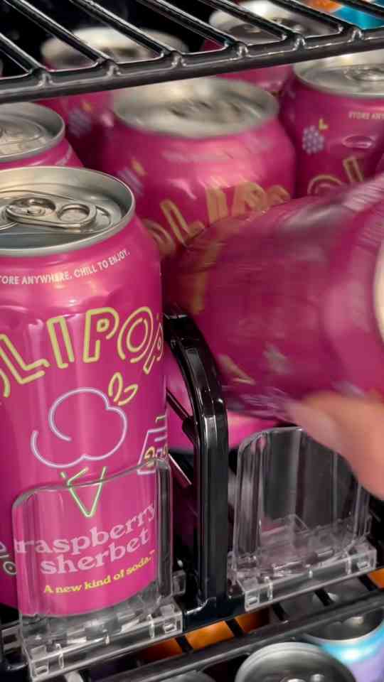 Refreshing and delicious: OLIPOP raspberry sherbet iced drink