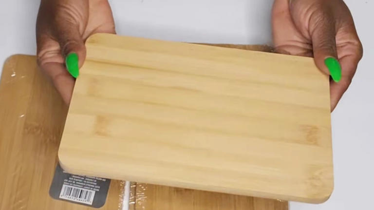 DIYer turns Dollar Tree cutting boards into chic storage for bathroom ...