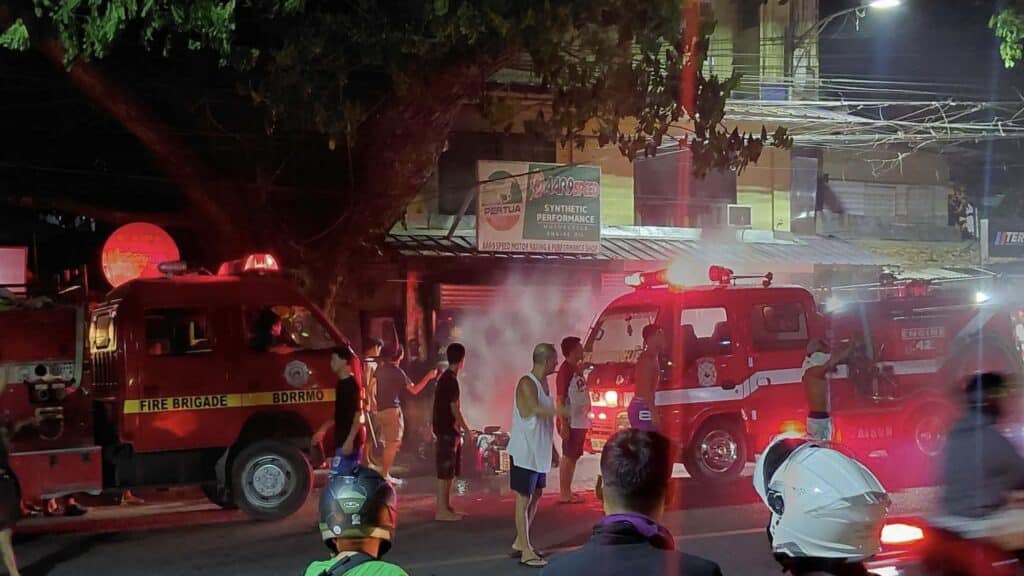 Gorordo fire damages motor shop, losses hit P48,000