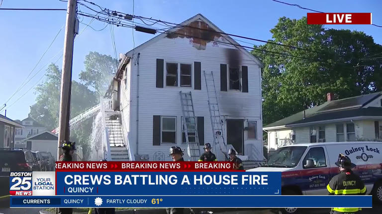 Large emergency response after raging blaze breaks out in Quincy