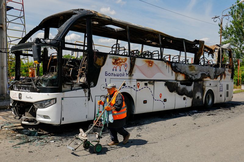 Russia accuses Ukraine of killing eight civilians in drone strike on a ...