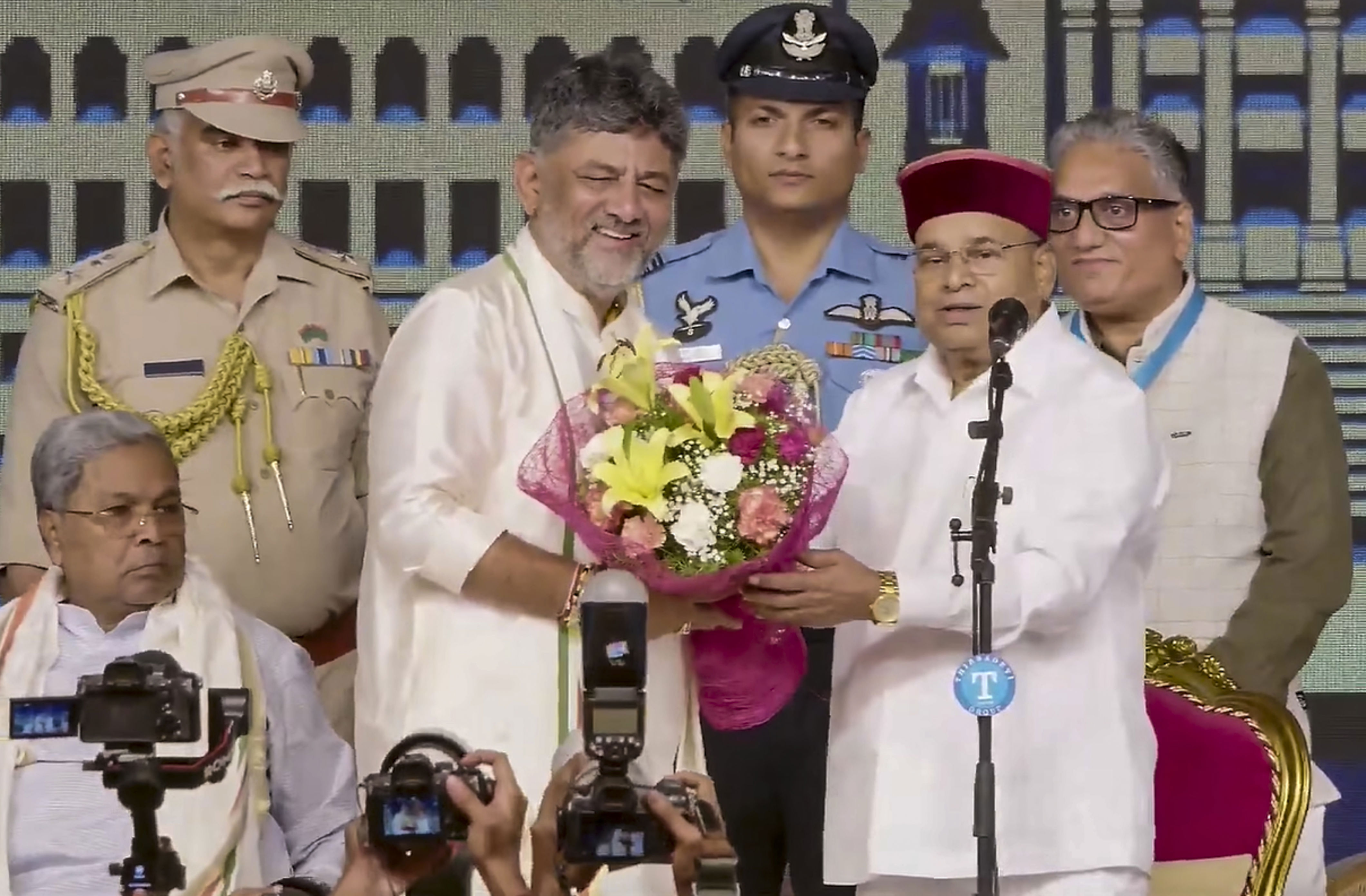 D K Shivakumar takes oath as Karnataka chief minister