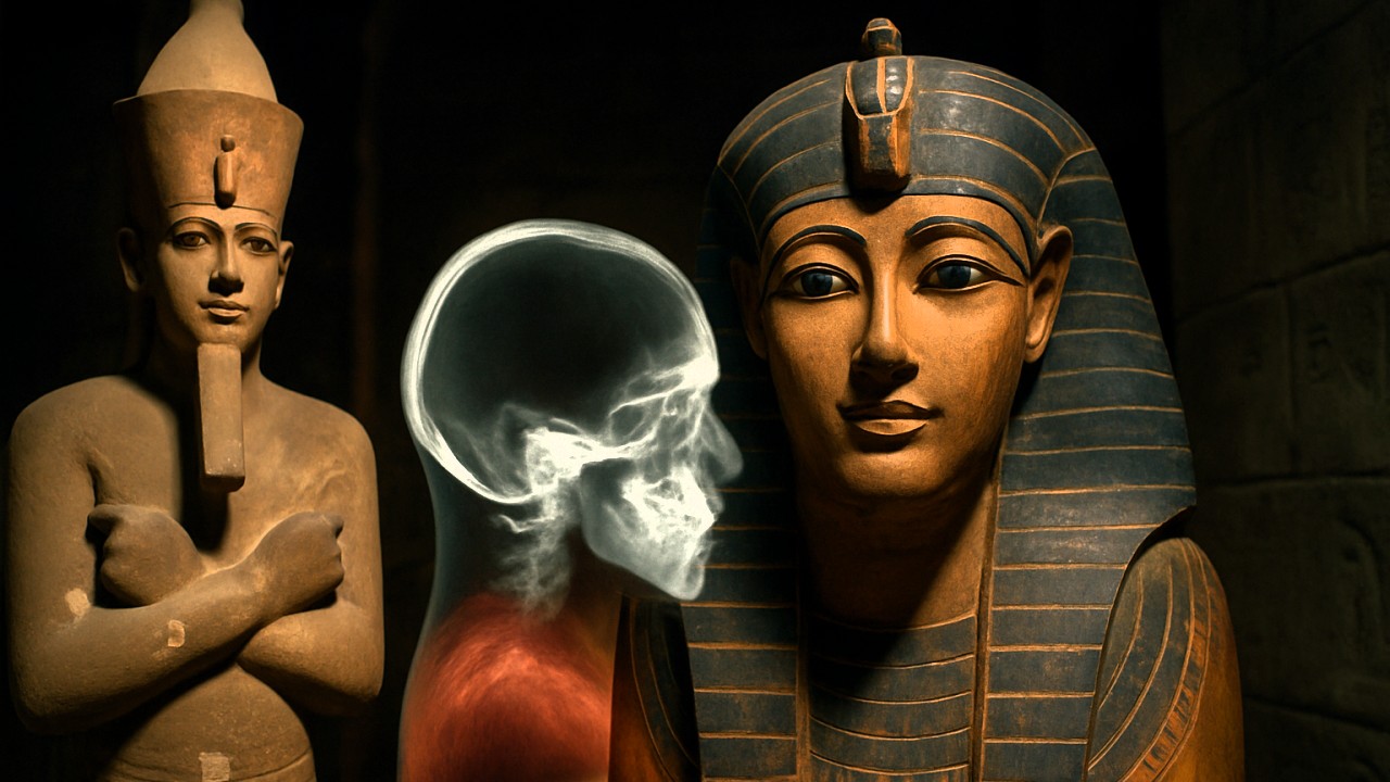 What CT scans found inside Amenhotep I's sealed mummy