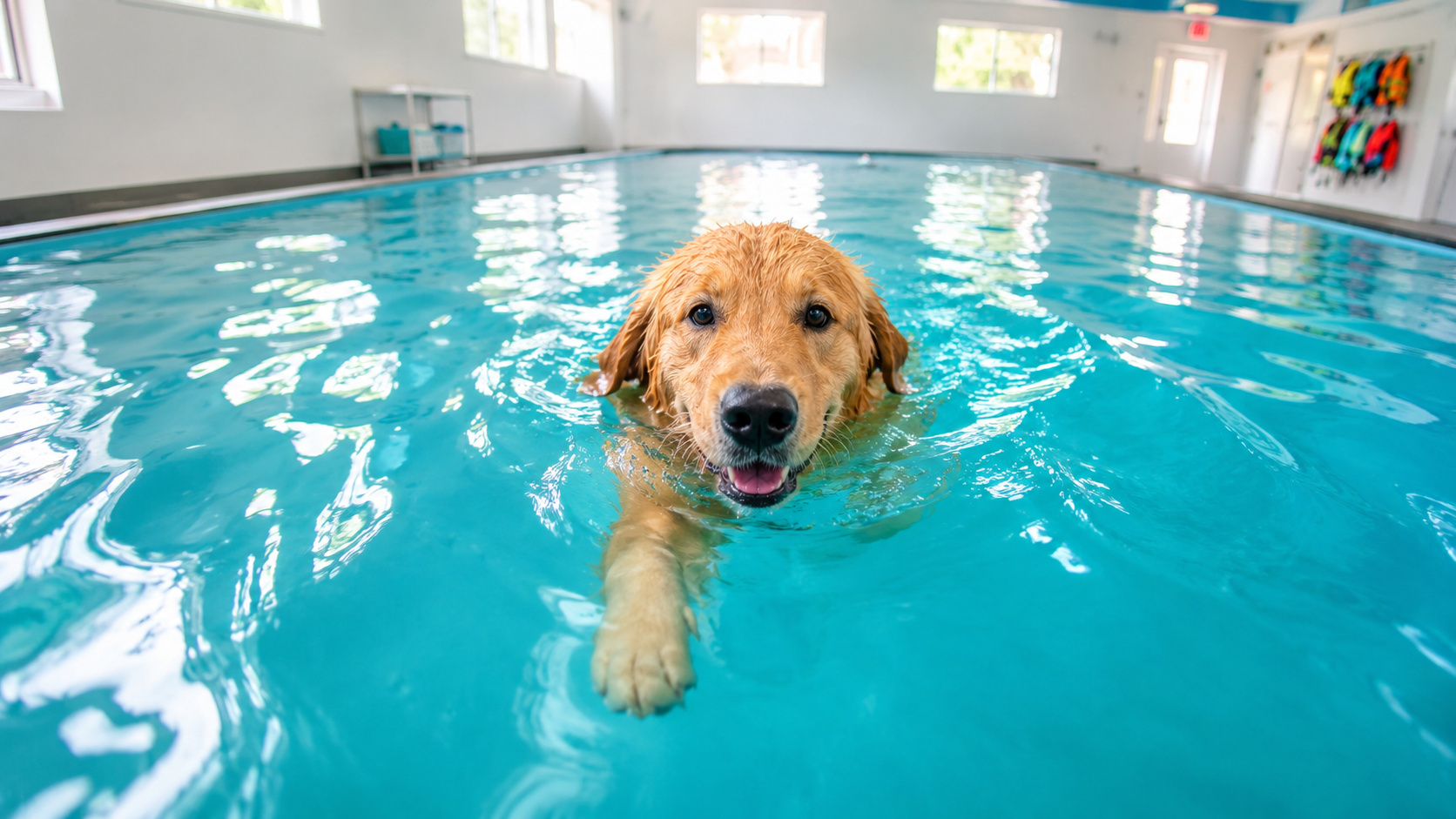 My dog’s pool day went perfectly