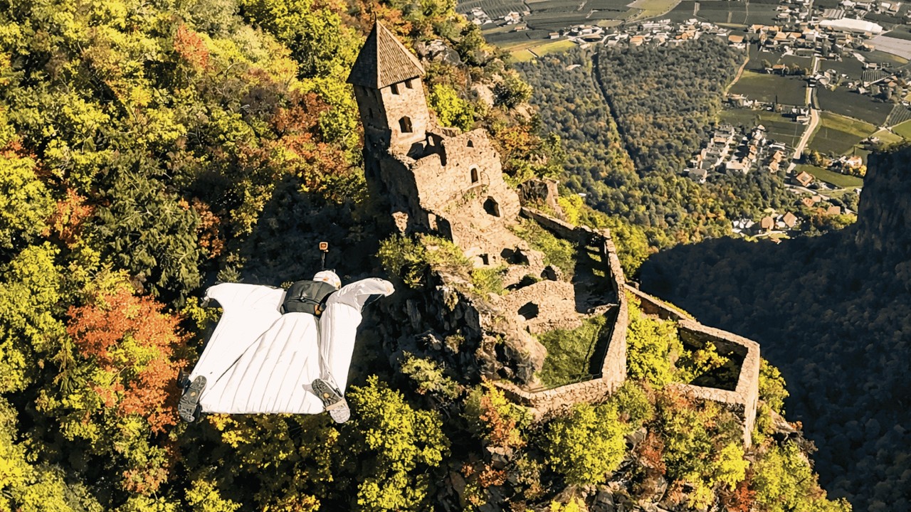 He flew past a 1,000-year-old castle - and almost crashed into it